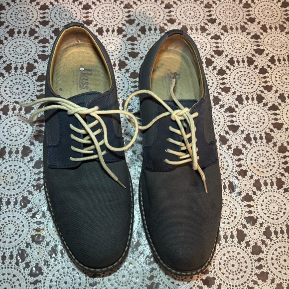 Bass | Shoes | Bass Mens Blue Oxford Shoes Fabric Design Size 95 D ...